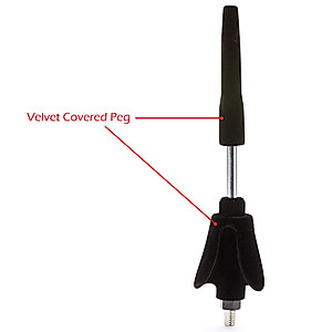 Hercules Deluxe Velvet Peg For Flute/Clarinet Stand (French or German), DS602B, For Hercules Instrument Stands with Peg Holes, with a Lumintrail Cleaning Cloth