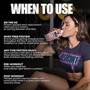 REDCON1 MRE Ready to Drink Protein Shakes, Salted Caramel - Protein Drinks with Whole Food Sources - Sugar Free RTD Shake Formulated to Fuel Athletes at Any Time (12 Pack)
