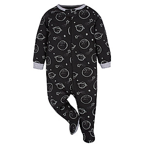 Gerber Baby Boy's 4 Pack Sleep 'N Play Footie, Space, 0-3 Months
