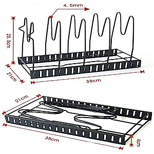 Pan Pot Clips Multi Double Layers Household Kitchen Door Back Iron Storage Rack Pan Lids Holders Nail Pot Lid Rack Storage Lid And Spoon Rack-Wall Mount Pot Lid Holder