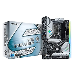 ASRock Z590 Steel Legend Compatible with Intel 10th and 11th Generation CPU (LGA1200) Z590 with Chipset