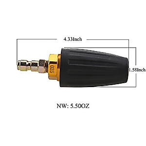 Tool Daily Quick Connect Turbo Nozzle Universal for Cold Water Pressure Washers, 2500 PSI