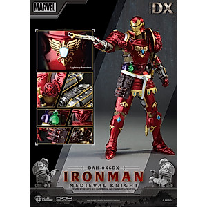 Beast Kingdom Medieval Knight Iron Man (Deluxe Version) DAH-046 Dynamic Action Figure, Multicolor