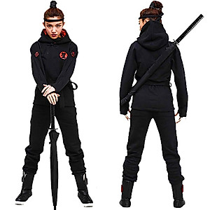 Neutral Samurai Umbrella， Japanese Umbrella Samurai Umbrella， Creative Strong Windproof Semi-Automatic Umbrella ，Decoration Cool Birthday Gift， Anime Same Umbrella (16 bone)