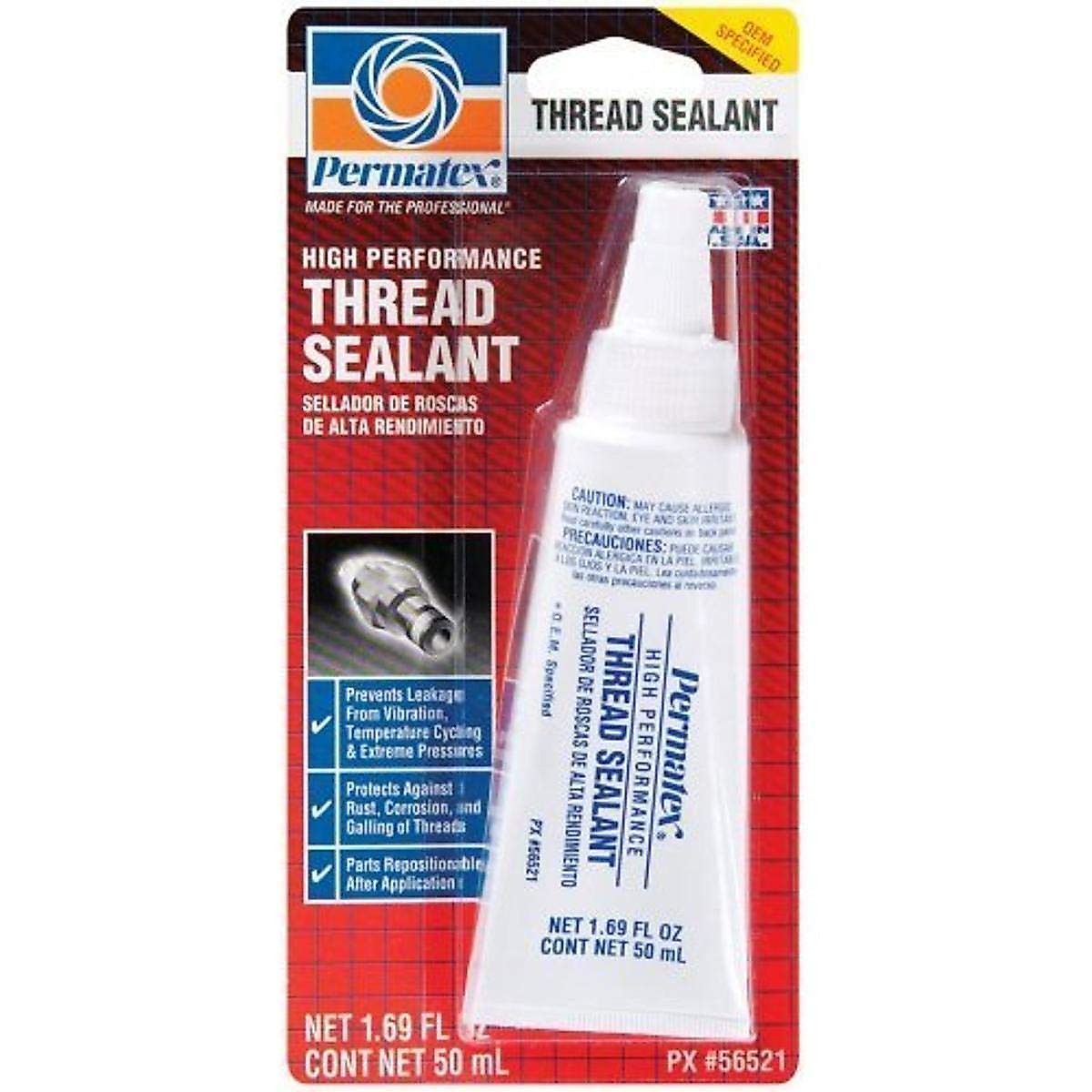 Permatex 56521-6PK High Performance Thread Sealant, 50 ml (Pack of 6)