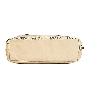 Ruzioon Upcycled Canvas & Cowhide Tote Bag, Upcycled Canvas & Leather Shoulder Bag, Upcycled Canvas Hand Bag for Women’s