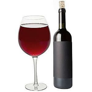 Oversized XL Giant Clear Wine Glass - 750 ml - Holds a Full Bottle of Wine or Use for Cocktails, Fun Jumbo Drinkware for Birthdays Bachelorette Parties Holidays Housewarming for Her Gift, Summer BBQs