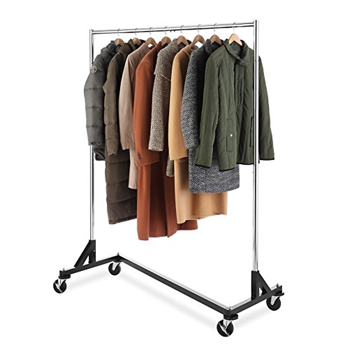 Whitmor Commercial Garment Z-Rack - Silver / Black