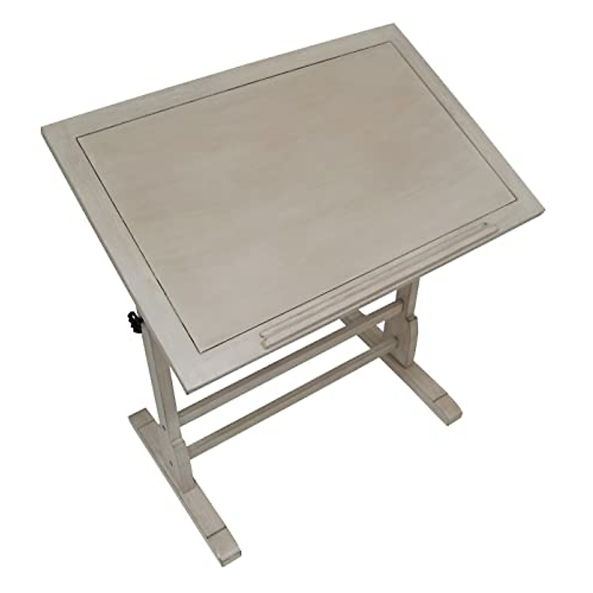 SD STUDIO DESIGNS Vintage Solid Wood Drawing/Drafting Table with 36" x 24" Angle Adjustable Top, 36", Coastal Whitewash