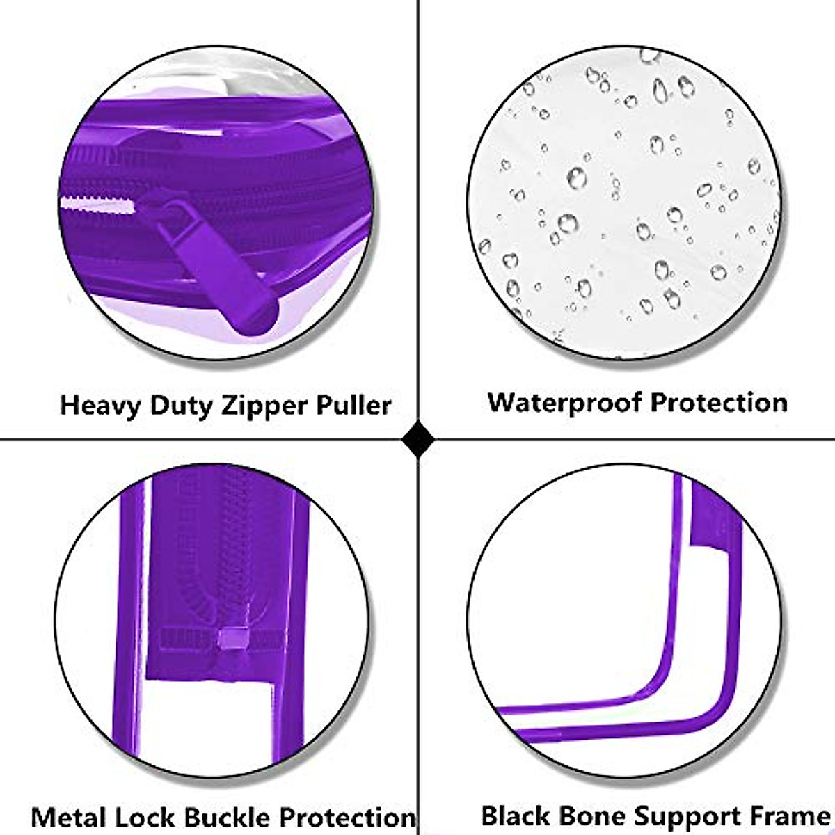 Sariok 3pcs/pack Clear Toiletry Bag with Zipper TSA Approved Travel Cosmetic Bag PVC Make-up Pouch Handle Straps for Women Men, Carry On Airport Airline Compliant Quart Bags 3-1-1 Kit Luggage