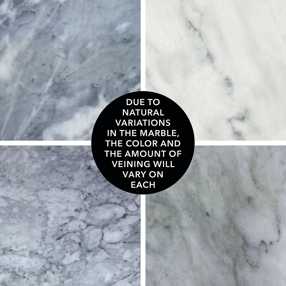 mDesign Small Slab Stone Kitchen Countertop Pastry Cutting Board, Serving Tray for Bread, Breakfast, Snacks, Cheese, Pizza, Appetizers - Use for Chopping, Cooking, Baking, Cooling - Marble