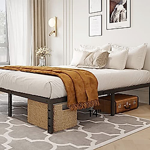 Vengarus Queen Bed Frame - 14inch Heavy Duty Metal Platform Bed Frames Queen Size with Storage Space Under Frame, Sturdy Steel Slat Support, No Box Spring Needed