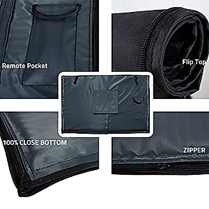 Hentex 40-43 Inch Outdoor TV Cover Waterproof with Zipper Flip Top TV cover (43 Inch) grey