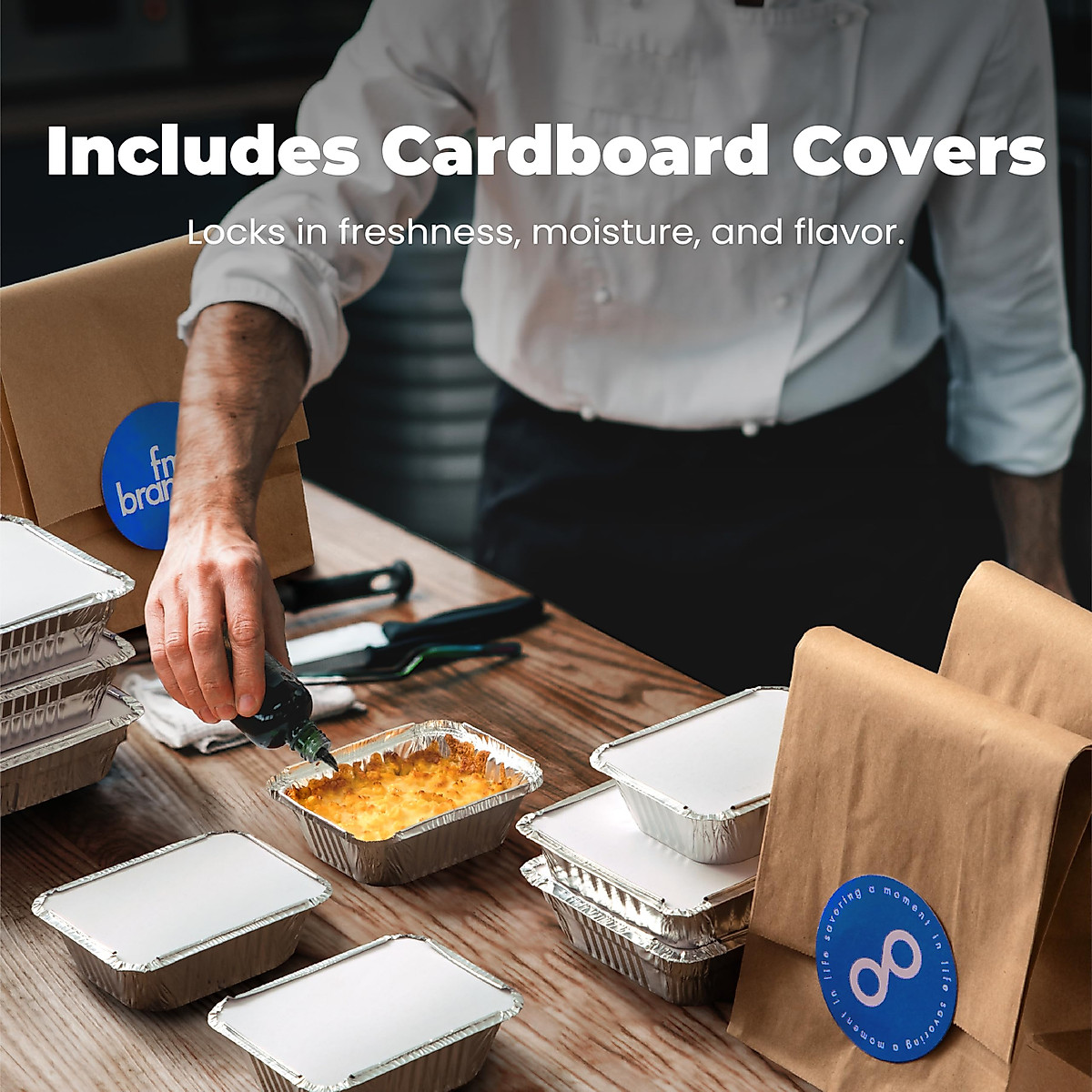 Fit Meal Prep [100 Pack 1 lb Small Aluminum Foil Pans with Lids, Disposable Take Out Food Containers with lids for Freshness and Spill Proof, 5 x 4 Disposable Cookware for Catering, Restaurants