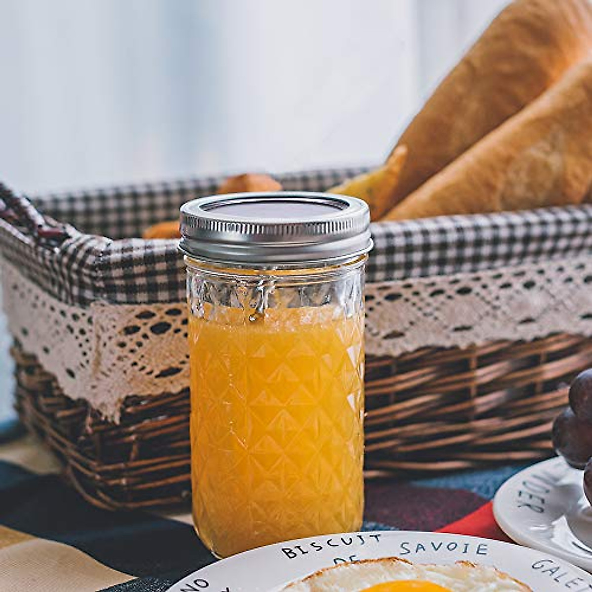 Tecmisse 40 Pieces Regular Mouth Mason Jar Replacement Rings, 70mm Silver Mason Storage Split-Type Lids Canning Jar Bands Leak Proof and Secure Mason Jar Caps