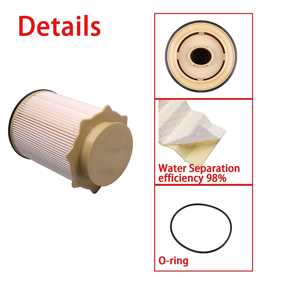 Fuel Filter Water Separator Set replacement for 2013-2018 Dodge Ram 6.7L Cummins 2500 3500 4500 5500 Turbo Diesel Engines Replaces 68197867AA 68157291AA
