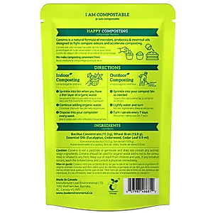 Convino: A Compost Starter/Accelerator Which Help to Reduce Kitchen Waste Odor and Convert Yard Waste to Fertile Humus for All Composting Systems. Comes in 1 Package That Contains 4 Packets Inside