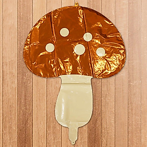 31'' Mushroom Balloons,5 Pcs Large Mushroom Foil Balloons Mushroom Party Decorations Fairy Theme Birthday Party Supplies Forest Plant Party Decorations for Baby Shower, Wedding, Forest Plant Party