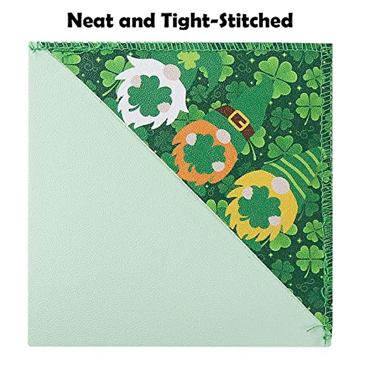 Moosth St Patrick Day Gifts PU Leather Corner Bookmark for Book Lovers 3Pcs Personalized Bloomy Line Bookmarks Funny Office Gifts for Kids Women and Men (St Patrick Day)