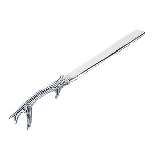 Arthur Court Designs Aluminum Antler Cake Knife Rustic Wedding Cutting Knife Hand Polished Tarnish Free 13.75 inch Long