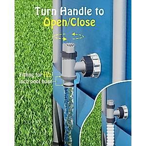 SHAPON Plunger Valve Compatible with Intex Pool Parts and Accessories, On/Off Plunger Valve Replacement for Above Ground Swimming Pool and Pool Filter Pump (2 Pack)