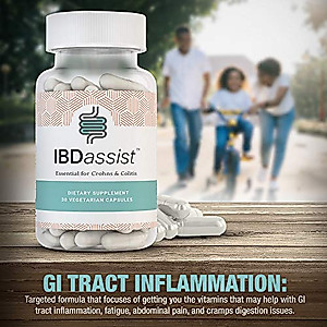 IBDassist™ - IBD Vitamins - Supports with malabsorption and GI Tract Inflammation - Crohn's and Colitis - Inflammatory Bowel