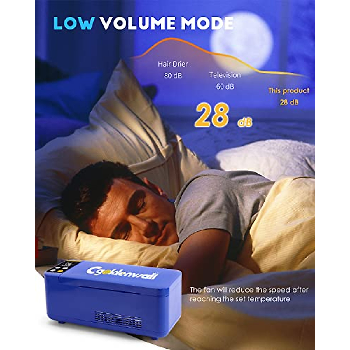 CGOLDENWALL Insulin Cooler Travel Case 7 * 2.9 * 1.2In Medicine Refrigerator with 2-8 ℃ Intelligent Constant Temperature, Alarm System & LED Display, for Car, Home, Travel