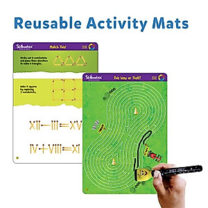 Skillmatics Educational Game - Brain Games, Reusable Activity Mats with Dry Erase Marker, Gifts, Travel Toy, Ages 6 and Up