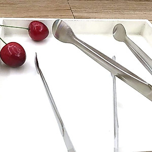 RUGVOMWM Stainless Steel Lace Side Sugar Clamp Tongs Ice Coffee Bar Buffet Kitchen Spoon