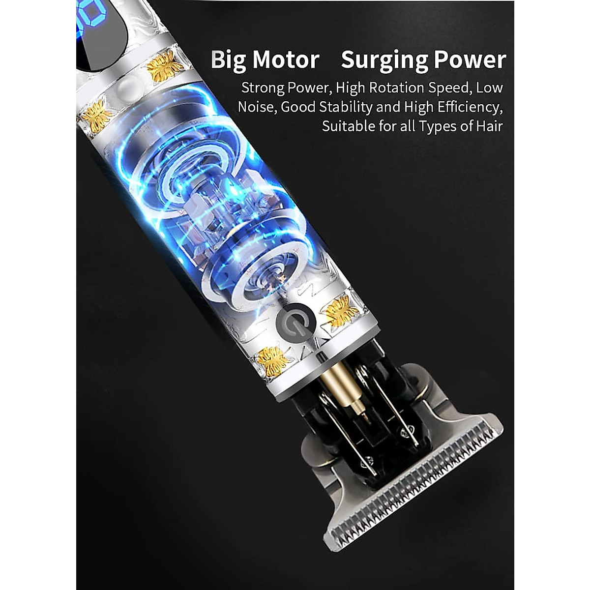 You future Professional Cordless Hair Trimmer,T-Blade Hair Clippers for Men,Zero Gapped Trimmers Line Up Detailer Trimmer Edgers T10 0