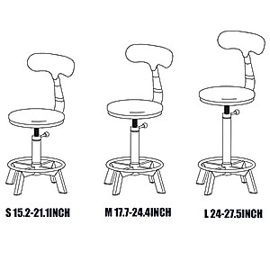 BOKKOLIK Industrial Bar Set Vintage Bar Table(33-39inch) and Set of 2 Rustic Bar Stools with Backrest(24-27inch) for Kitchen Dinning Room Coffee House