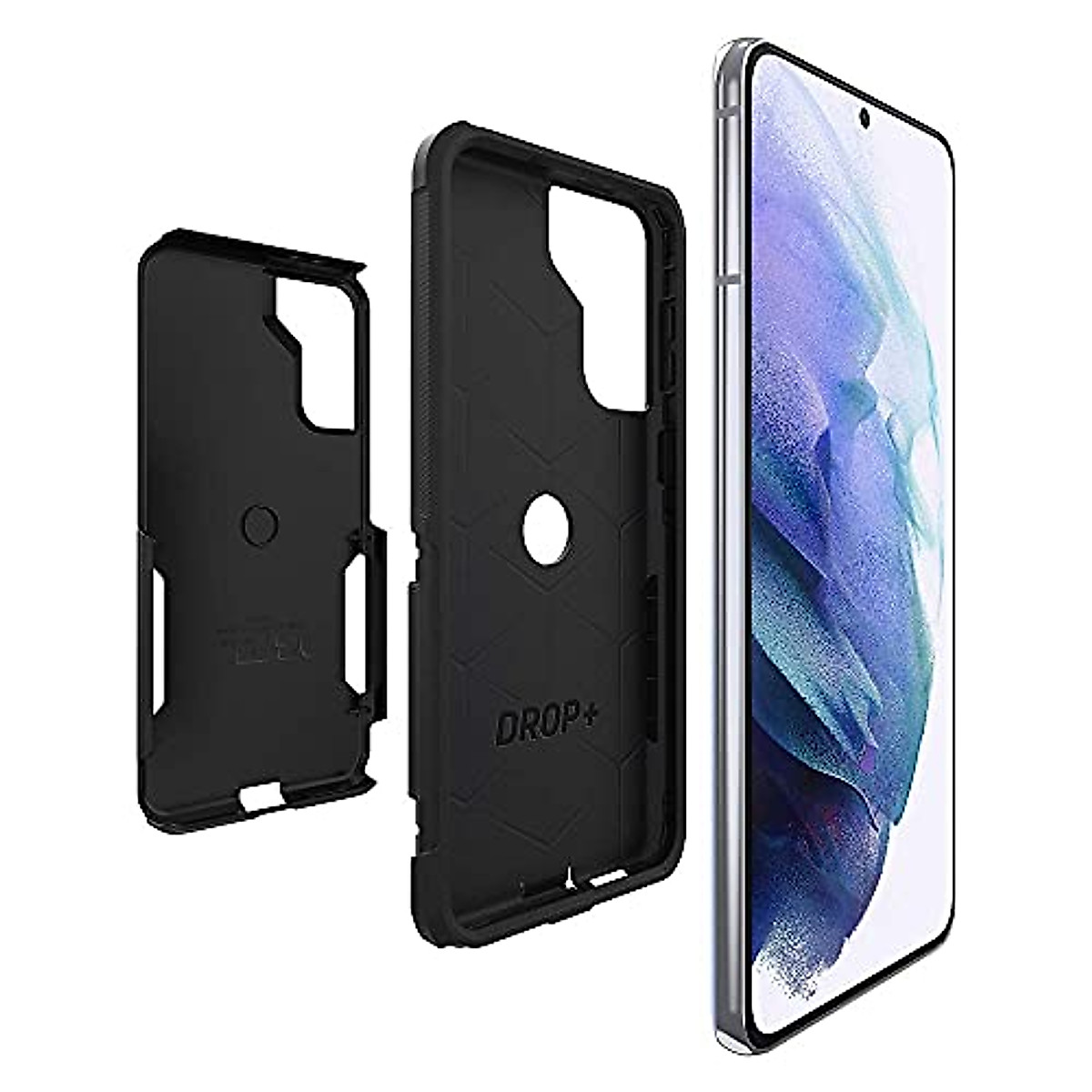 OtterBox Galaxy S21+ 5G (ONLY - DOES NOT FIT non-Plus size or Ultra) Commuter Series Case - DOES NOT FIT non-Plus size or Ultra) - BLACK, slim & tough, pocket-friendly, with port protection
