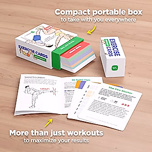 WorkoutLabs Exercise Cards: Bodyweight – Premium Home & Gym Workout Flash Cards Deck for Women and Men with 60 Exercises and 12 No Equipment Routines · Waterproof Plastic Fitness Flashcards