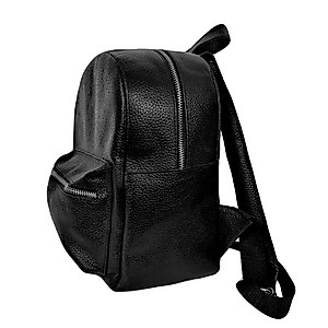 NGF Genuine Leather Backpack Bag for Men's & Women Multi-functional Purse Elegant Daypack Soft Leather Travel Shoulder Fashion Bag Office, Shopping, Trip - Black