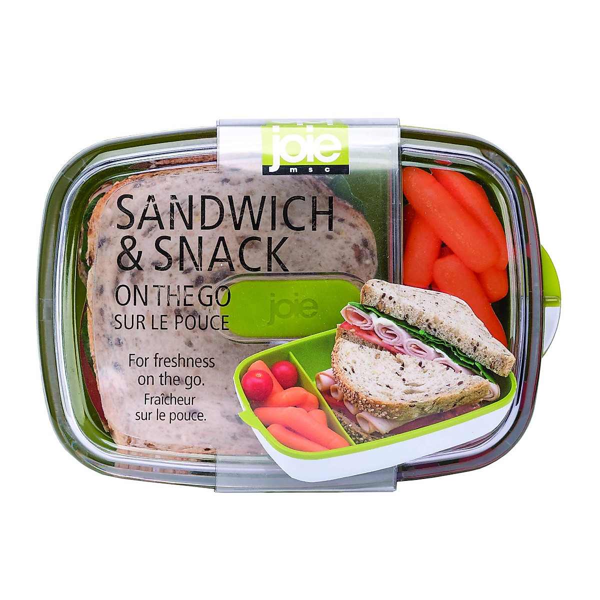 MSC International 60042 Joie Sandwich and Snack Container, Assorted Colors