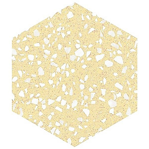 SomerTile FCD10VCYW Venice Hex Yellow 8-5/8" x 9-7/8" Porcelain Floor and Wall Tile