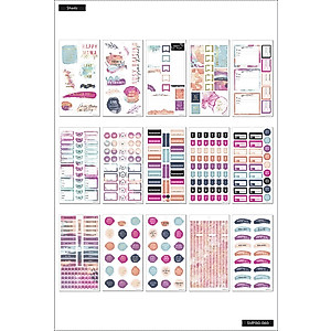 The Happy Planner Sticker Pack for Calendars, Journals and Projects –Multi-Color, Easy Peel – Scrapbook Accessories – Enjoy The Little Things Theme – 30 Sheets, 732 Stickers Total