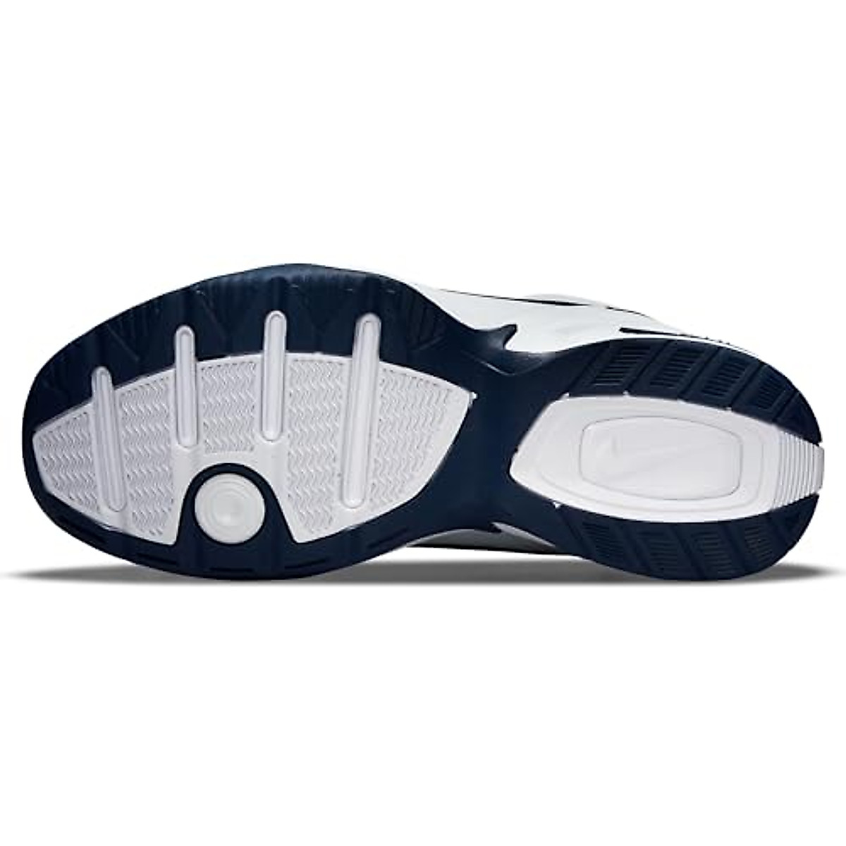 Nike Men's Air Monarch IV Cross Trainer, White/Metallic Silver, 6 X-Wide