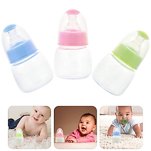 9pcs Mini Cereal Bottle Plastic Feeder Bottles Baby Bottle Juice Hardness for Infant Baby Milk Feeding