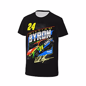 William Byron 24 Shirt for Teen Girl & Boy Printing Short Sleeve Tee Athletic Classic Shirt Crewneck T-Shirt