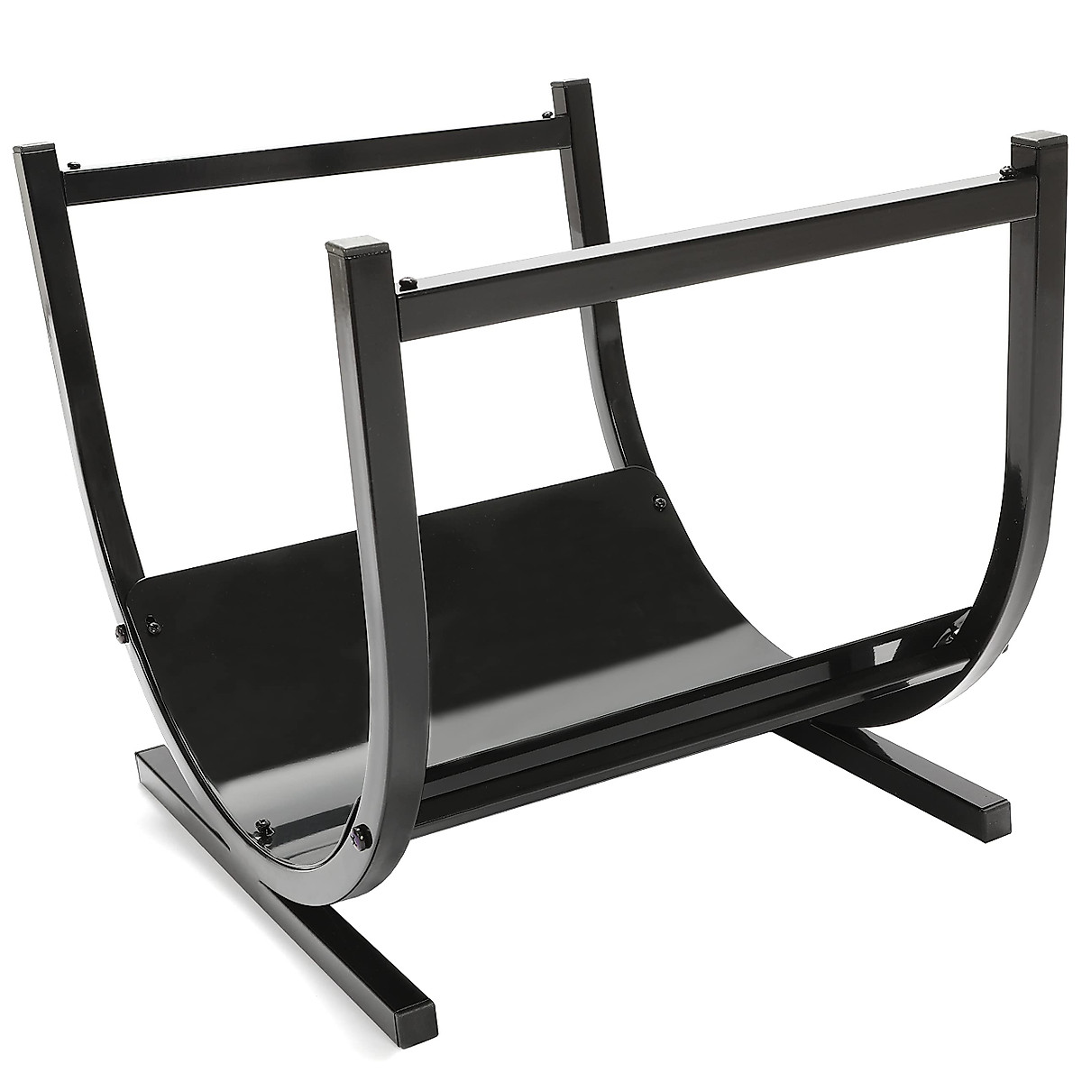 HECASA 17 Inches Indoor/Outdoor Firewood Log Rack Holding Storage Bracket Small Fireside Log Storage Decorative Wood Holder Duty Steel