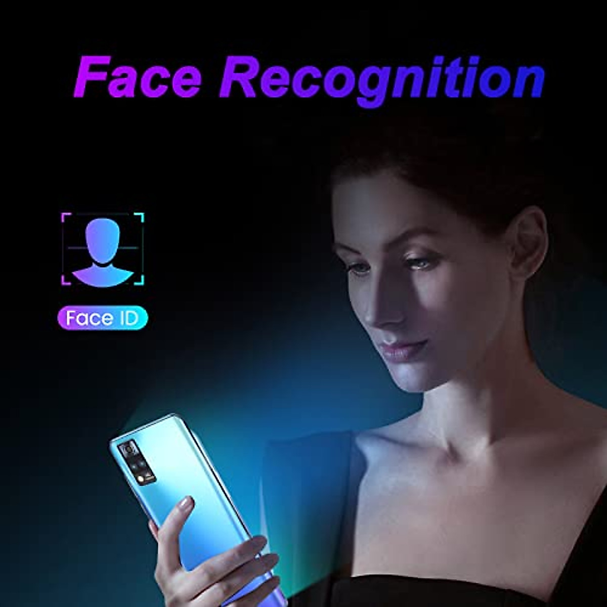 X51Pro Unlocked Cellphone, HD 6.7in 4GB 64GB Dual SIM Card 3G Unlocked Smartphone Support Maximum 128G Memory Card for Android 10(Bule)