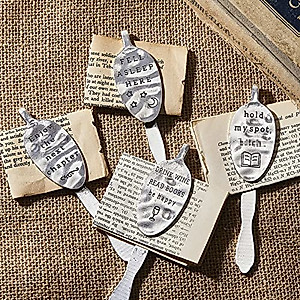 4 Piece Spoon Bookmarks Fell Asleep Here Bookmarks Funny Bookmarks Unique Bookmarks Elastic Bookmarks Teacher Bookmarks Vintage Bookmarks