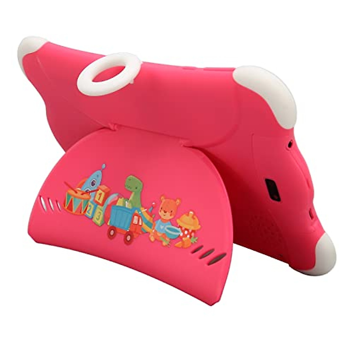 Airshi Kids Tablet, MTK6582 7 Inch 1280x800 Toddler Tablet 128GB Expandable Storage Eye Protection 6000mAh Rechargeable Battery for Playing (US Plug)