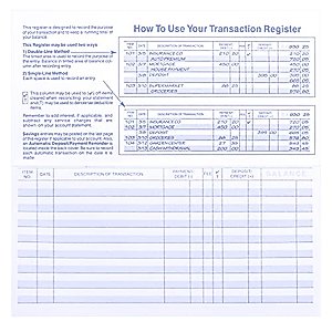 12 PCS Check registers for Personal Checkbook, Upgrade Checkbook Register and transactions Ledgers.