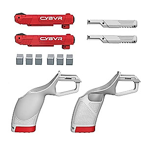 CYBVR Weighted Pistol Grip Gun Stock for the Oculus Quest 2 Controllers, Accessories for Meta Quest 2, Weight Feels Real in VR for Better Gaming, Accessory for FPS Games like Pistolwhip