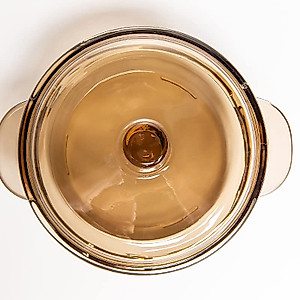 Glass Saucepan with Cover 1L/ 34 FL OZ Heat- Resistant Glass Stovetop Pot and Pan with Lid