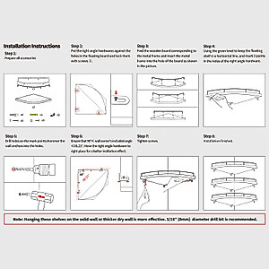 Trwcrt Floating Corner Shelf Wall Mounted Set of 3, Rustic Wood Wall Storage Shelves for Bedroom, Living Room, Bathroom, Kitchen, Brown