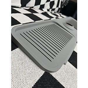 Silicone Faucet Mat Drip Catcher Tray(gray24" x 5.5"),Sink Mat,Faucet Handle Drip Catcher Tray,Faucet Catcher Mat,Faucet Absorbent Mat,Faucet Rack,Sink Splash Guard,Sink Accessories Gadgets