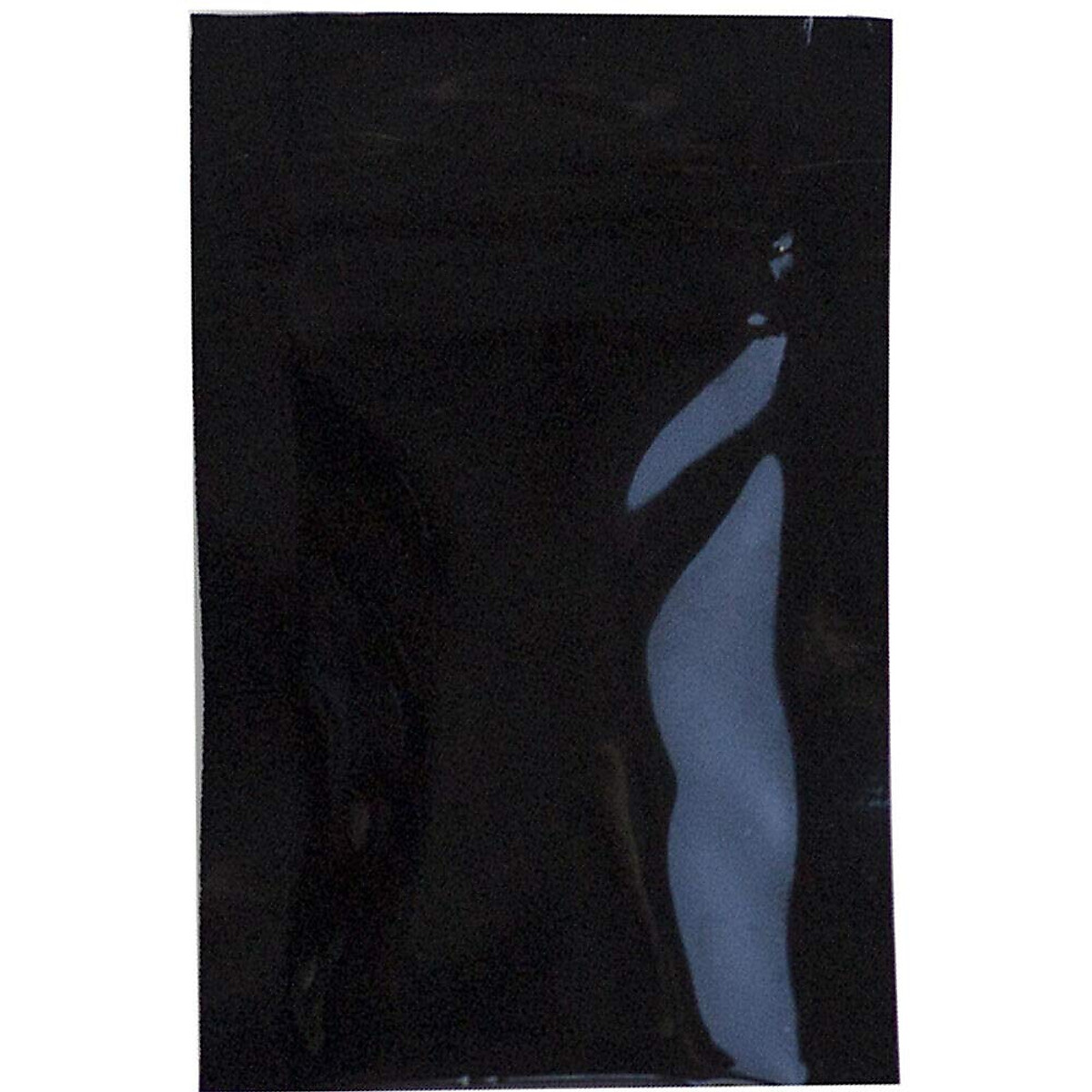 100 Pack Glossy Black Mylar Nylon 4 Mil 2" × 3" Stand Up Food Pouch Zip Lock Smell Proof Bags